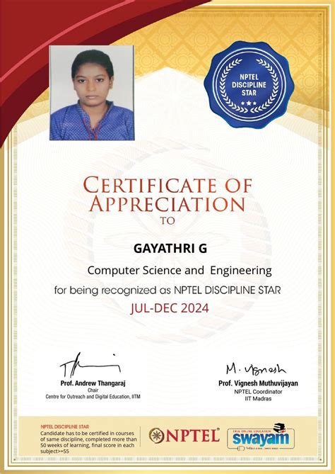 Nptel Continuouslearning Computerscience Professionalgrowth Gayathri Ganeshan