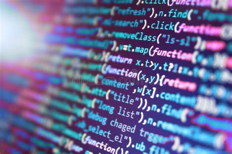 Big Data Database App Software Source Code Stock Photo Image Of Background Code