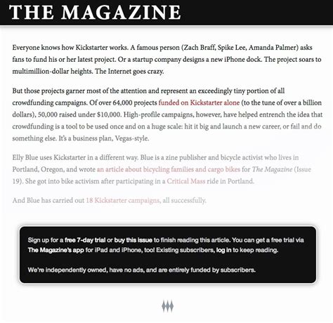 Paywall Design Pattern Example At The Magazine 14 Of 20