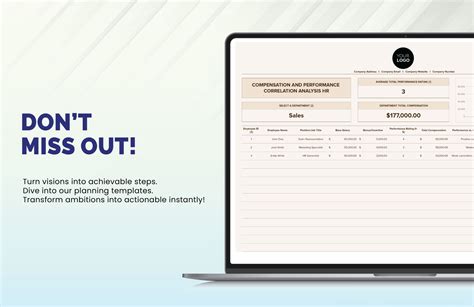 compensation and performance correlation analysis hr template in excel
