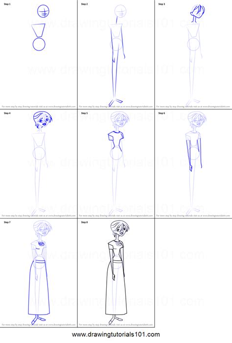 How To Draw Megan From Stoked Printable Drawing Sheet By Drawingtutorials Com Drawing Sheet
