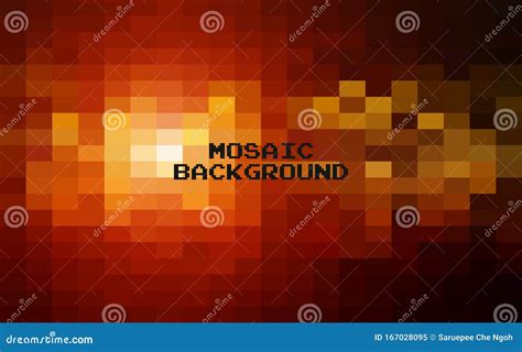 Abstract Dark Orange Geometric Background Creative Design Templates Pixel Art Grid Mosaic 8