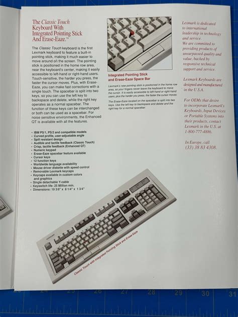 Ibm Model M 13 92g7461 Internal Keyboard Trackpoint Controller Ps 2 Cable Keyboard Mouse