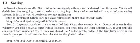 Solved Sorting Implement A Base Class Called Sort All Chegg