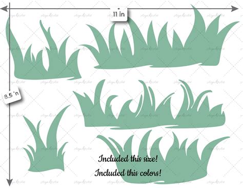 Grass Svg Grass Cute Cut File Easter Grass Silhouette For Window