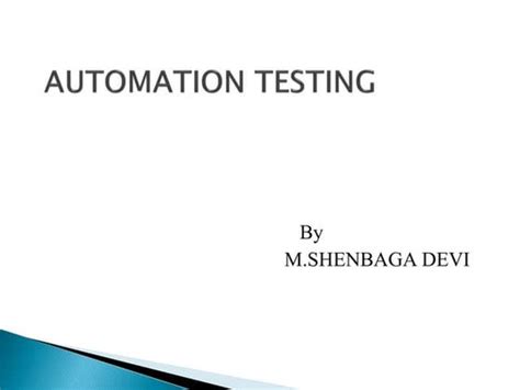 introduction to automation testing ppt