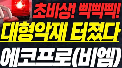 에코프로 에코프로비엠 주가전망 심장마비 충격속보 대형악재 터졌다 8월 1일 방송 Youtube