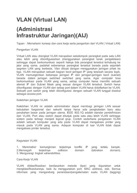 Vlan Virtual Lan Pdf