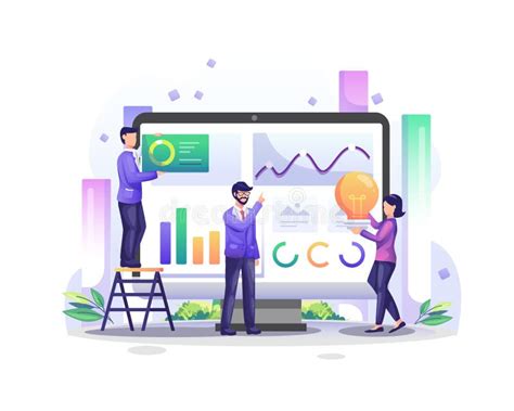 Data Analytics Screen Character Stock Illustrations 795 Data Analytics Screen Character Stock