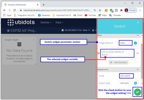 Internet Of Things Monitoring Sensor And Controlling Led On Ubidots Dashboard Using Mqtt