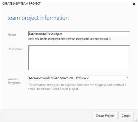 Team Foundation Service Preview Create Team Project Azure Devops Blog