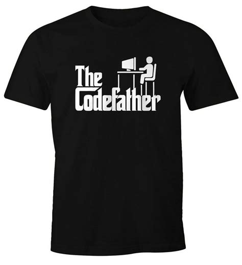 Moonworks Print Shirt Herren T Shirt The Codefather Programmierer It