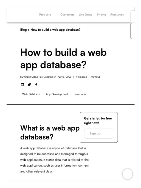 How To Build A Web App Database Acho Pdf Databases Web Application