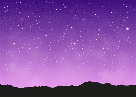 Violet Space Landscape Premium Vector
