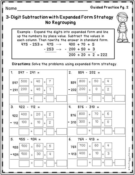 Addition And Subtraction With Regrouping Expanded Form Strategy Tpt