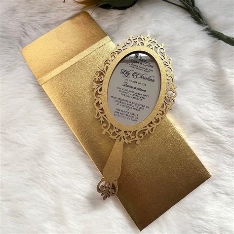 Invitación De Quinceañera Invitación De Cumpleaños Gold Etsy México