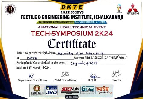 Asmita Wandare On Linkedin Crypticchampions Techsymposium2k24