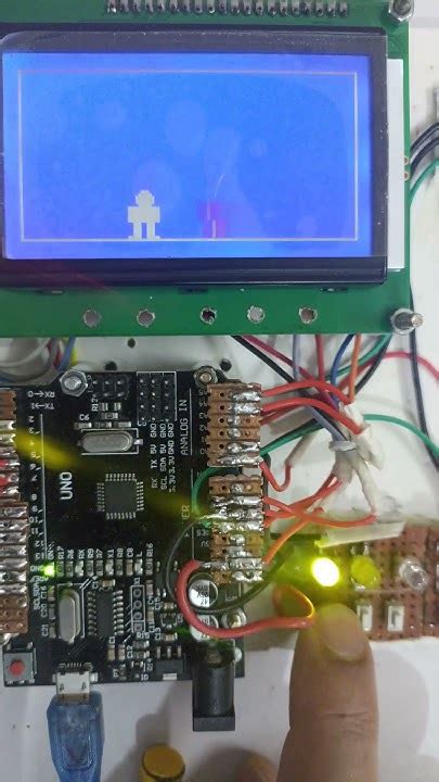 Shorts How To Design Game Doll Jumping Using Arduino And Graphics Lcd 128x64 Display Youtube