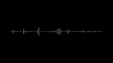 White Audio Waveform Spectrum Animation With Black Background Is Used To Compose A Sound Wave