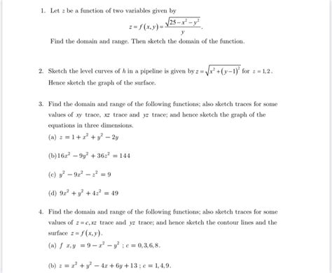 solved 1 let z be a function of two variables given by 2