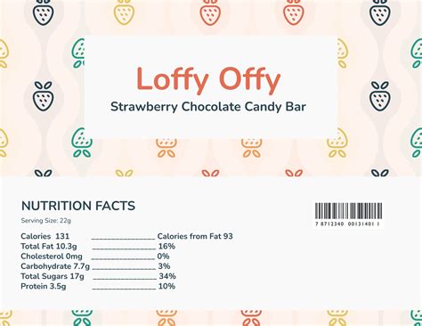 Free Candy Wrapper Template Word