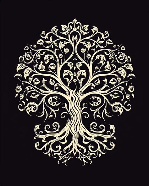 Swirling Tree Of Life Illustration Premium Ai Generated Image