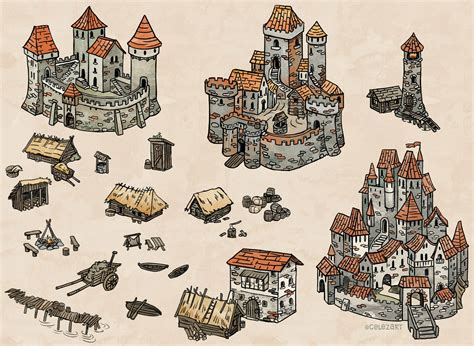 Medieval Map Assets By Oleg Seleznev