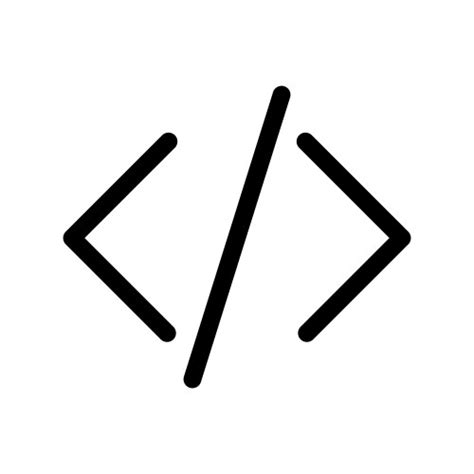 Coding Program Linear Logo Mark In Black And White