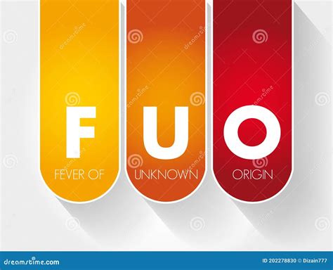 Fuo Fever Of Unknown Origin Acronym Medical Concept Background