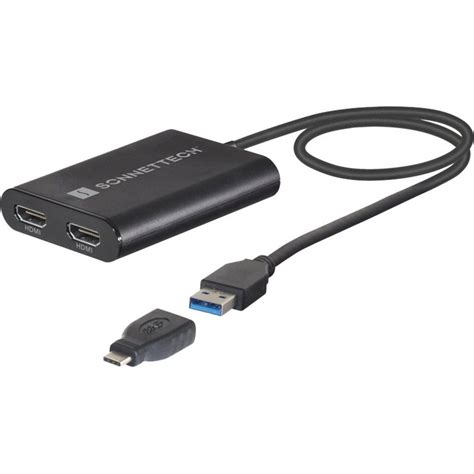 Sonnet Usb Displaylink Adapter Usb A Stecker Dual 4k Hdmi Audio