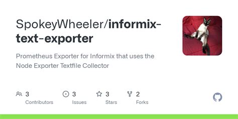 Github Spokeywheelerinformix Text Exporter Prometheus Exporter For
