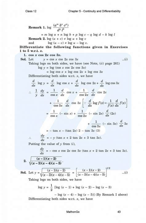 ncert solutions for class 12 maths chapter 5 exercise 5 5 mathongo