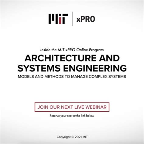 Mit Xpro On Linkedin Webinar Inside The Mit Xpro Systems Engineering Online Certificate…