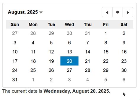Calendar Overview Calendar Wijmo Docs
