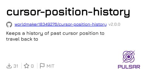 Cursor Position History