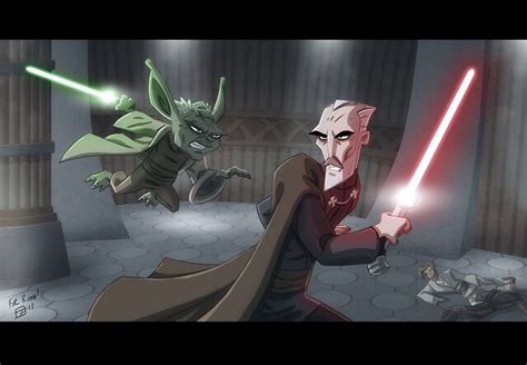 Yoda Vs Count Dooku Star Wars Images Star Wars Art Star Wars Fan Art