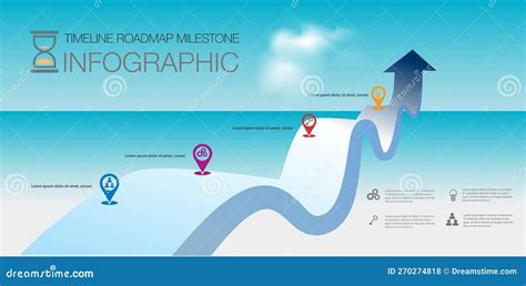 Infographic Template For Business Steps Timeline Roadmap Stock Illustration Illustration Of