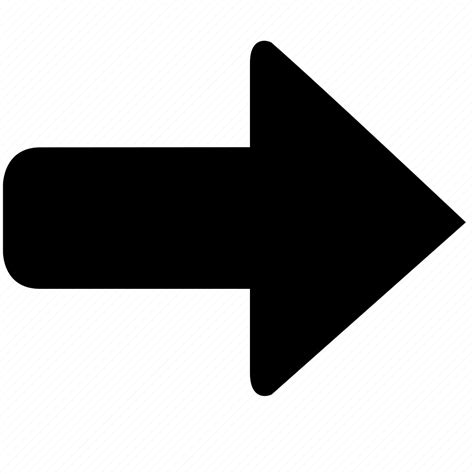 arrow direction marker orientation pointer right sign icon