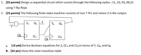 Solved Points Design A Sequential Circuit Which Chegg Com