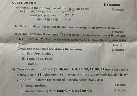 solved question one [14marks] a an experiment was carried