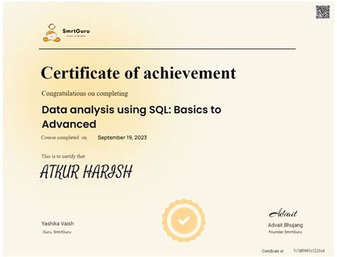Earned Data Analysis Certification From Smrtguru Atkur Harish Prasad Posted On The Topic