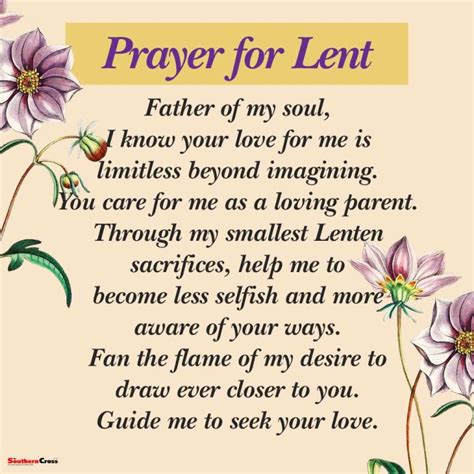 Prayer For Lent The Southern Cross