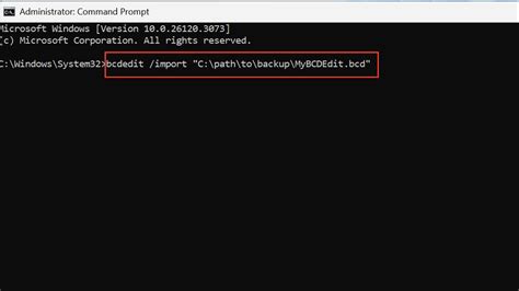 rebuild boot configuration data bcd file in windows 11