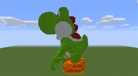 Created A Yoshi In Minecraft Note This Took Forever R Yoshi