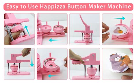 happizza button maker machine multiple sizes pin maker