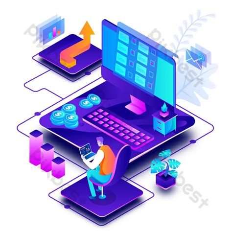 Computer Vector Png