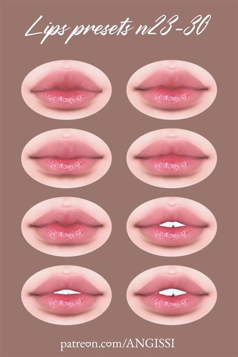 Lips Presets N ANGISSI In Sims Cc Eyes Sims Cc Makeup The Sims Skin