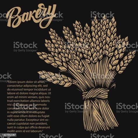 베이커리 전단 템플릿 패키지 배너 전단지 카드를위한 디자인 요소 벡터 일러스트 레이 션 개념에 대한 스톡 벡터 아트 및 기타