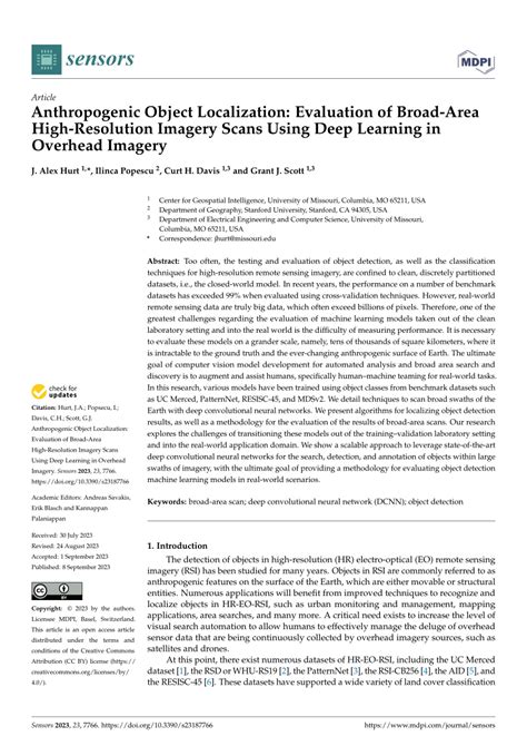 Pdf Anthropogenic Object Localization Evaluation Of Broad Area High