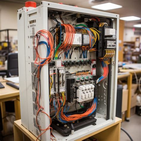 A Complex Electrical Control Panel With Various Switches Buttons And